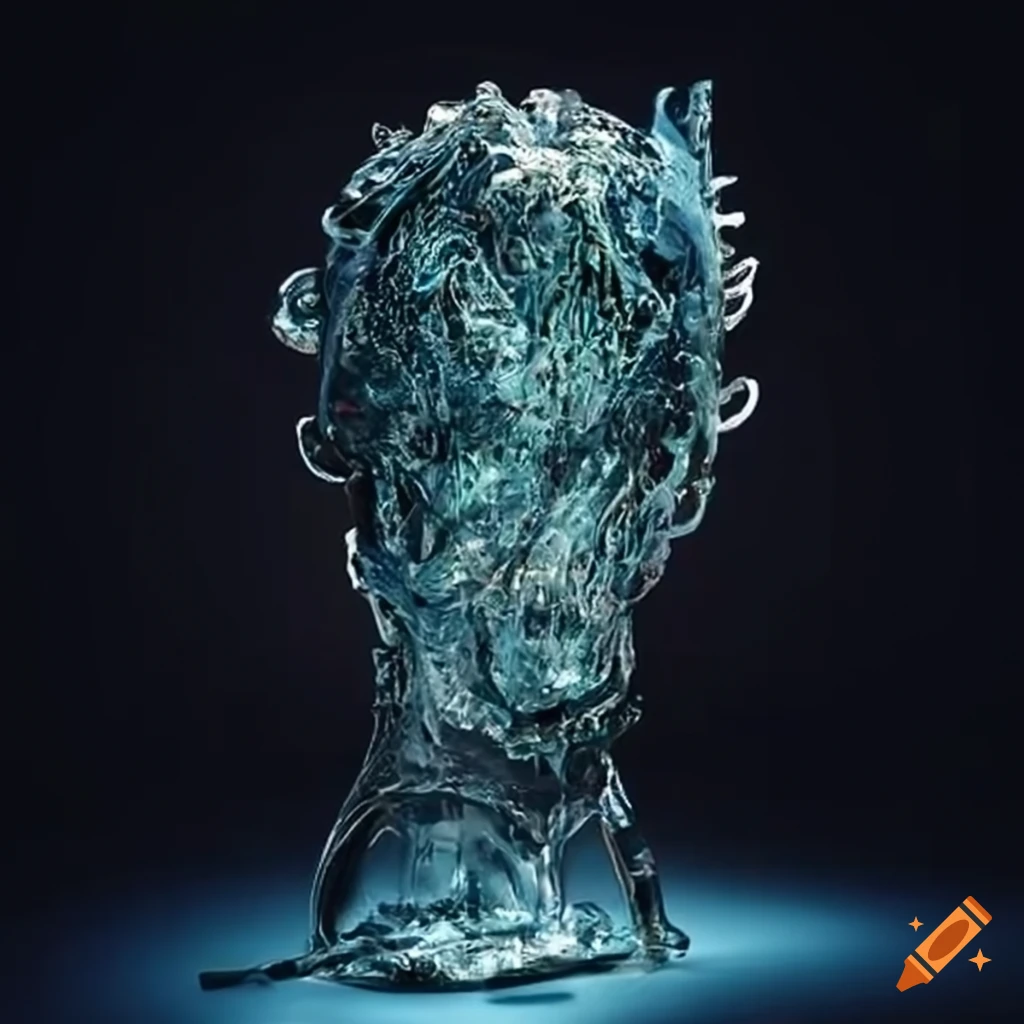 Glass monster walking in a big city on Craiyon