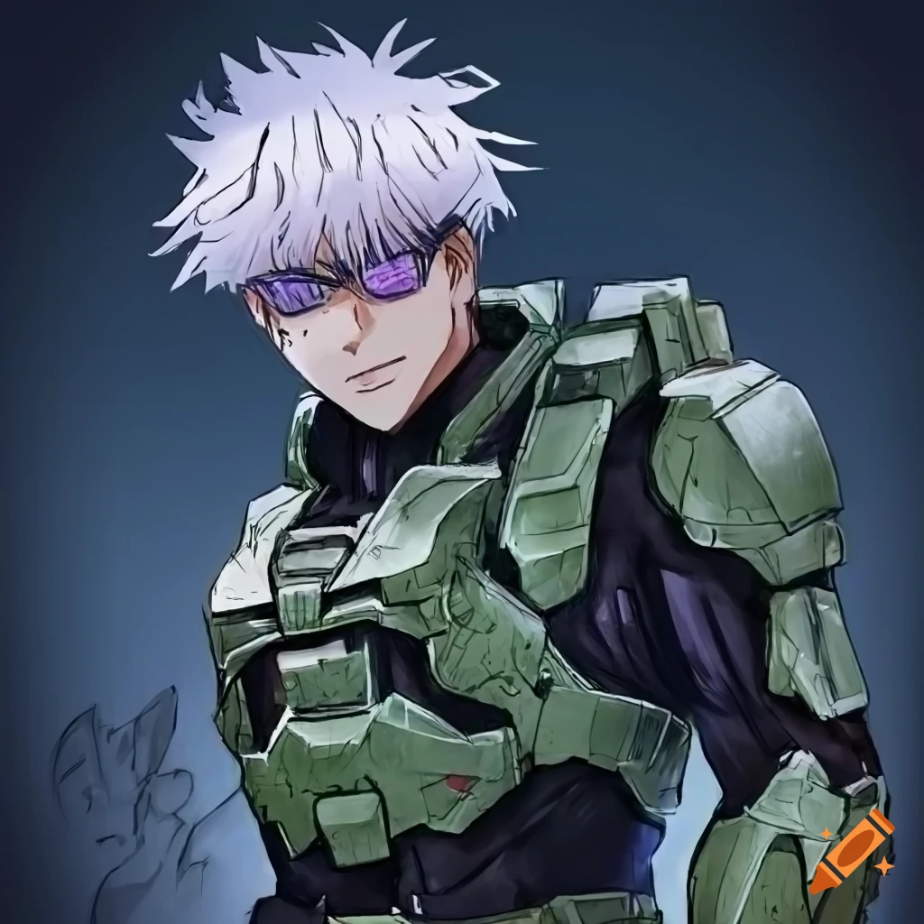 Sketch of master chief wearing mark vi armor meeting up with satoro ...