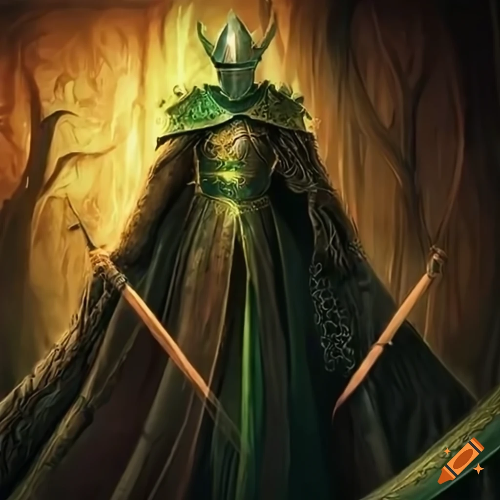 Epic queen sword fight in dark fantasy style on Craiyon