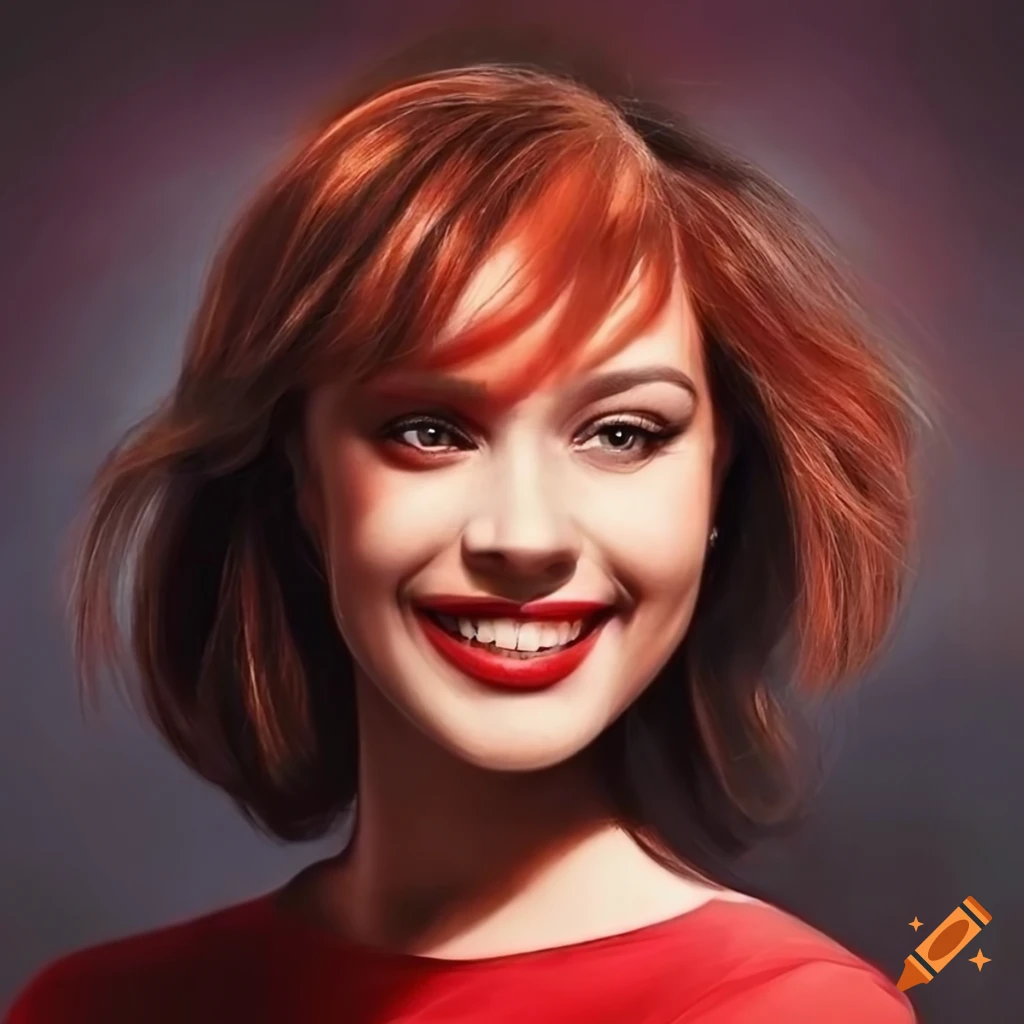 Joyful woman in flowing red dress twirling in beautiful afternoon light ...