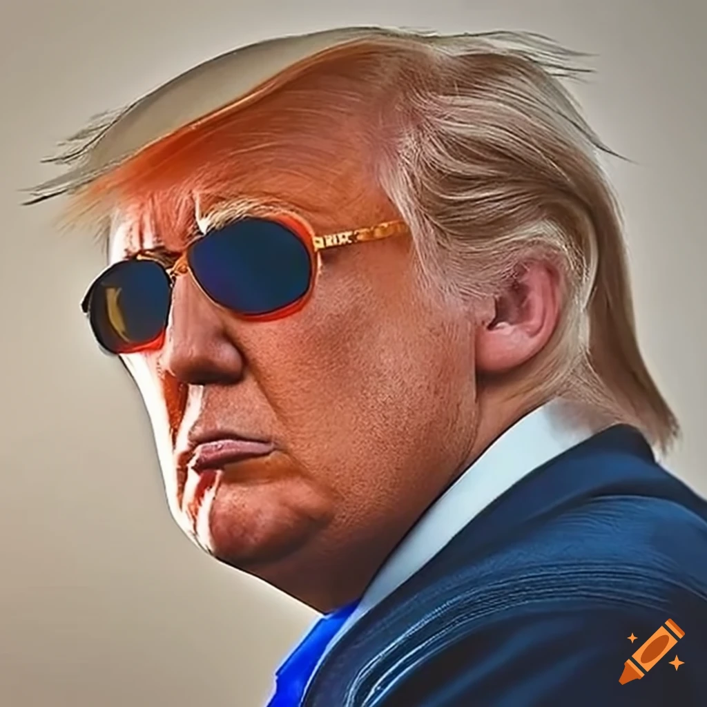 Donald trump wearing sunglasses on Craiyon