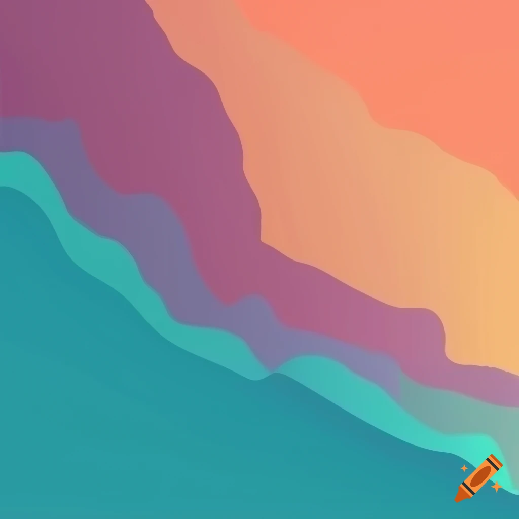 Layered solid colors separated by thick jagged irregular horizontal ...