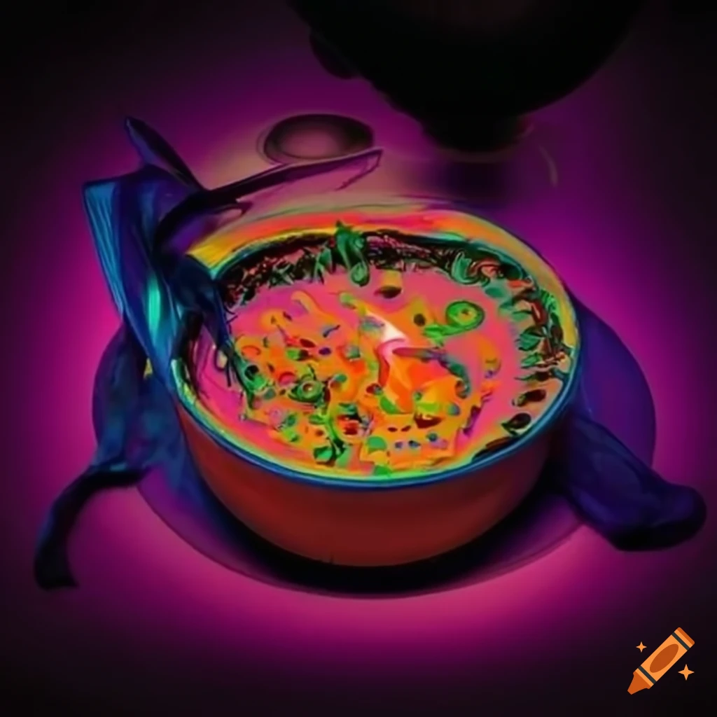 Bowl of colorful musical soup on Craiyon
