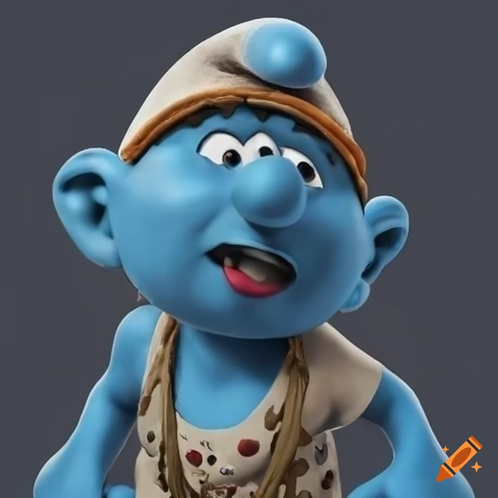 Smurf cultists on Craiyon