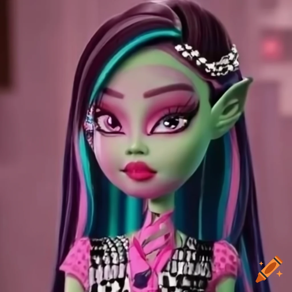 Blackpink jennie as a monster high character on Craiyon