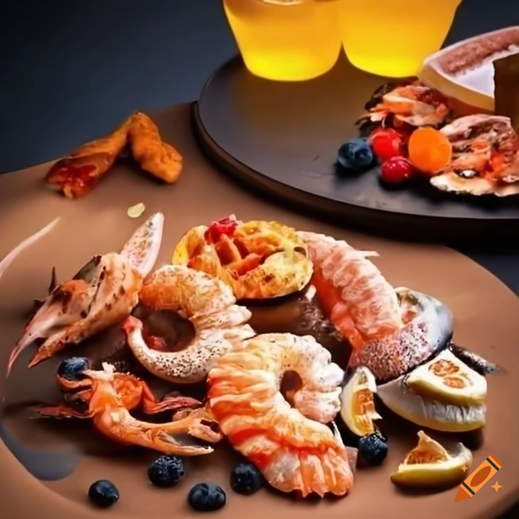 Raclette with seafood HD on Craiyon