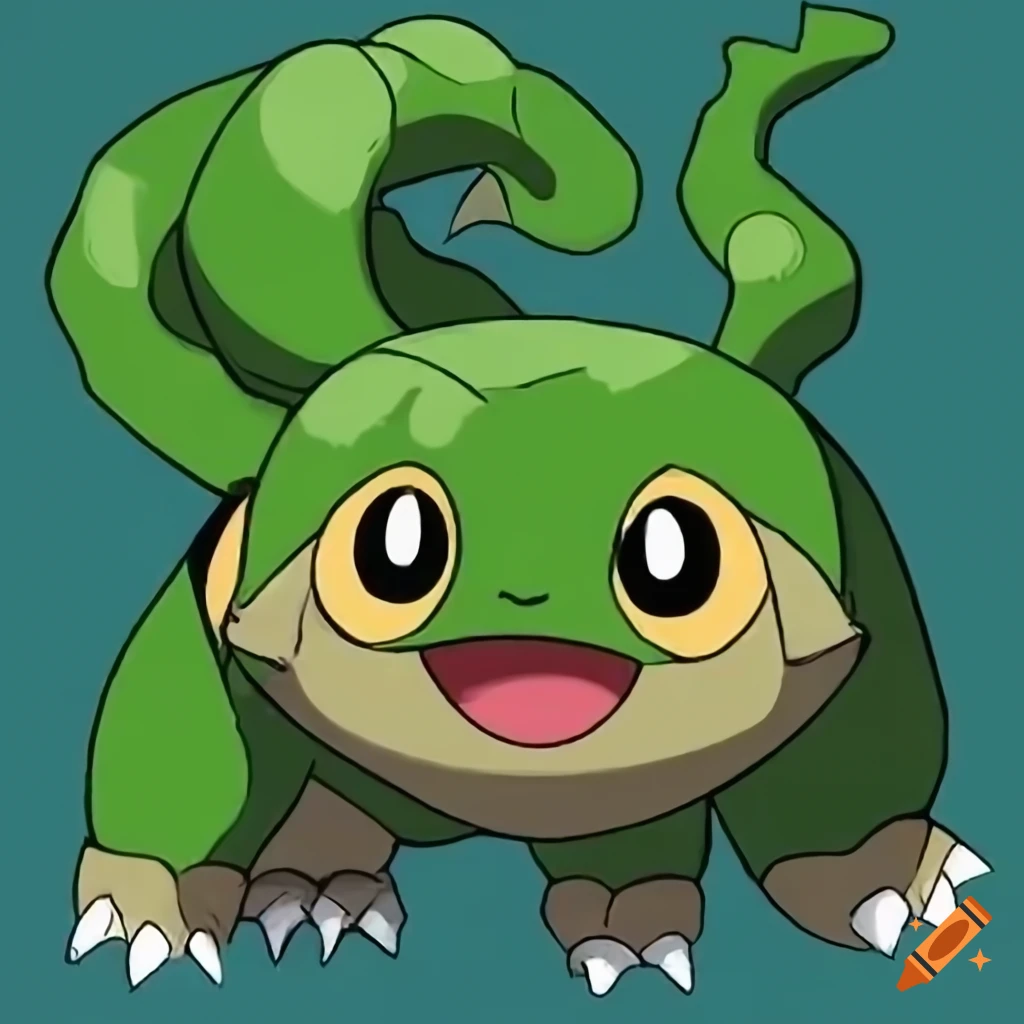Green monster pokemon artwork on Craiyon