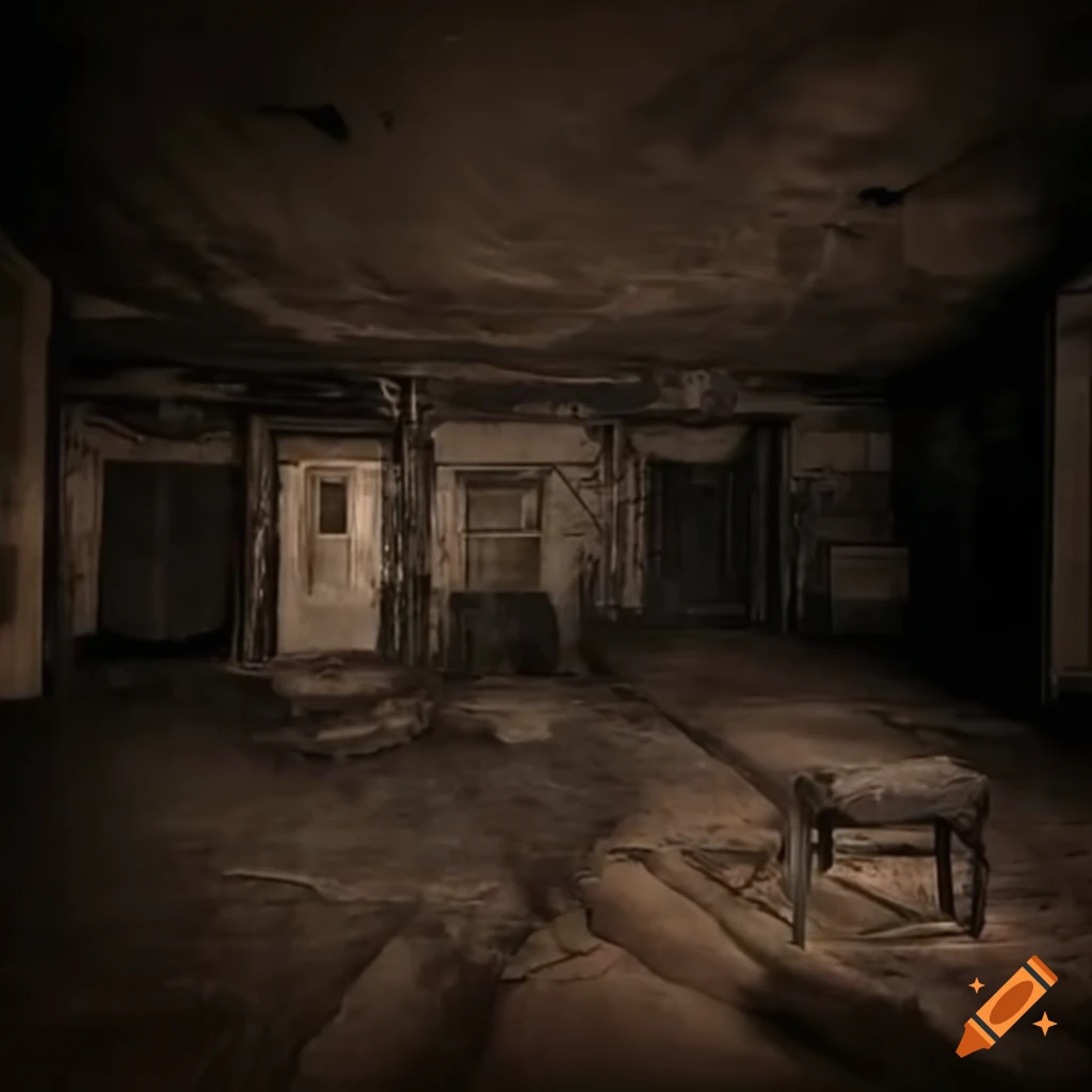 Strange and mysterious warped room on Craiyon