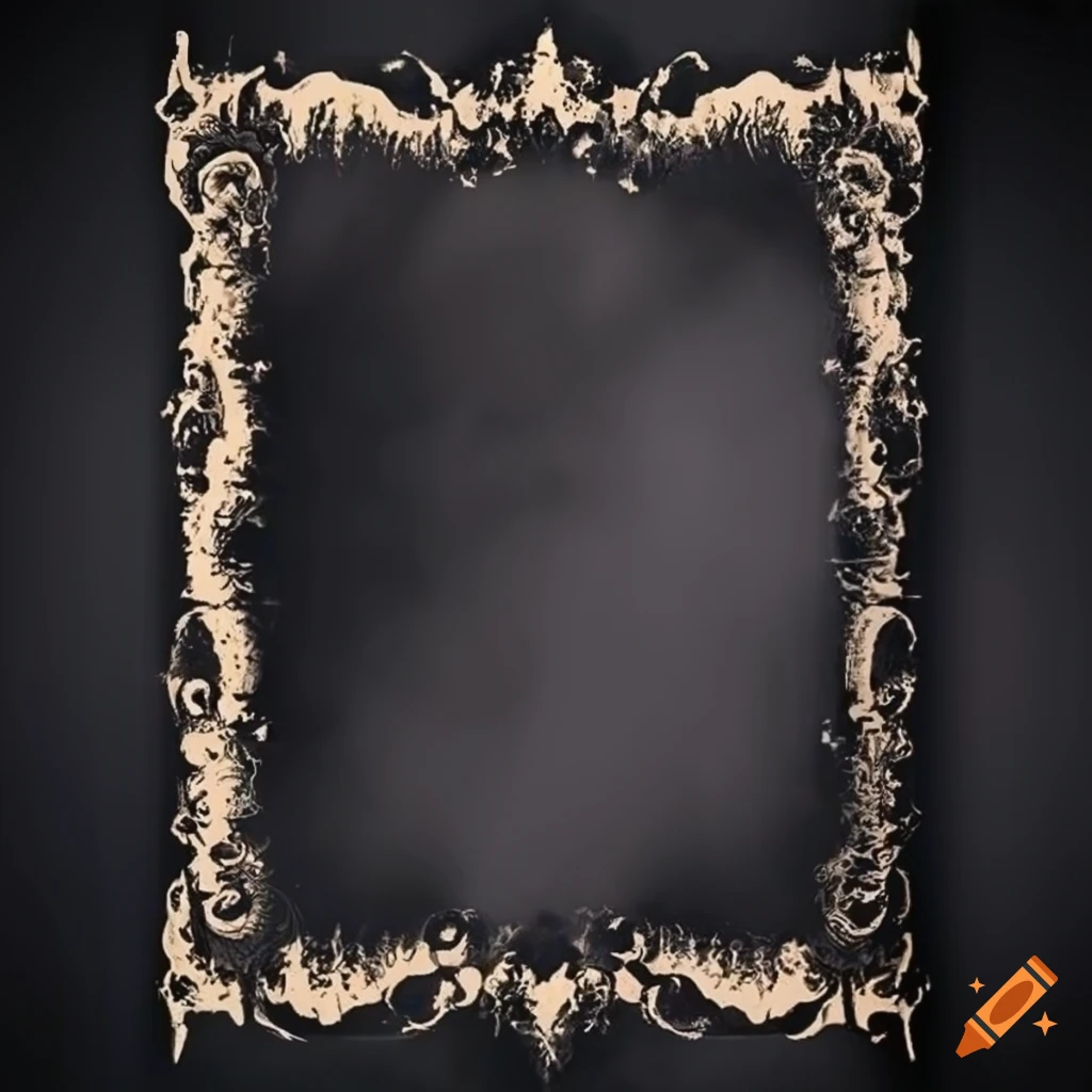 Macabre dark border design on Craiyon