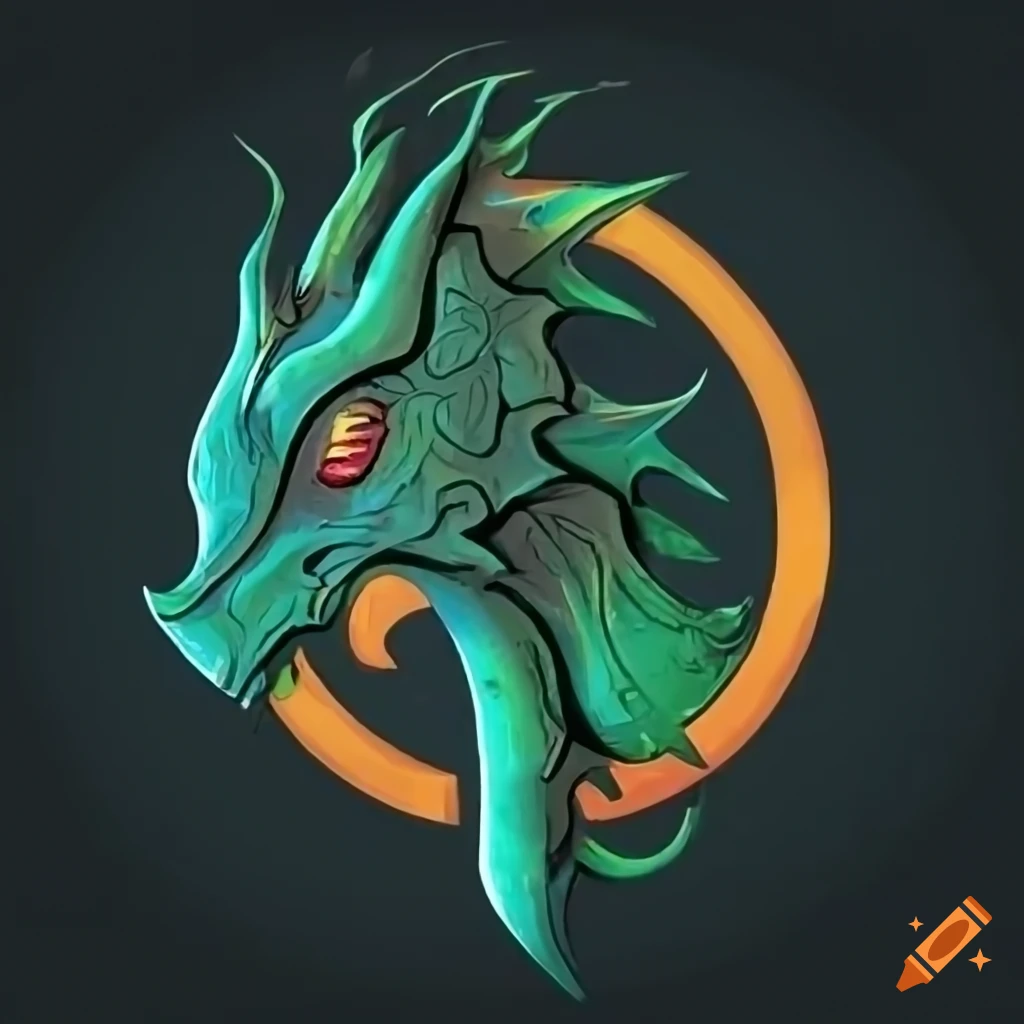 Verdant kirin chapter symbol in 40k style on Craiyon