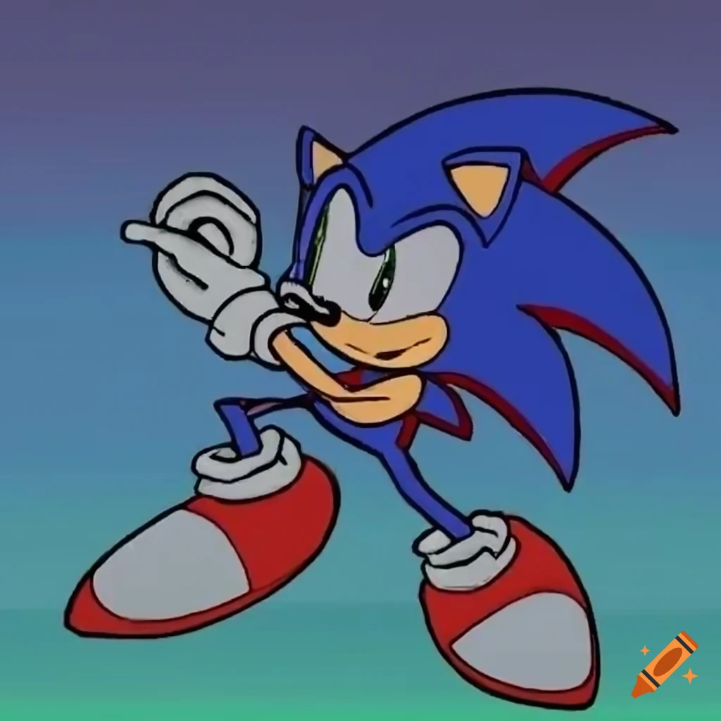 Vintage drawing of Sonic Adventure 1 animations with a classic look on ...