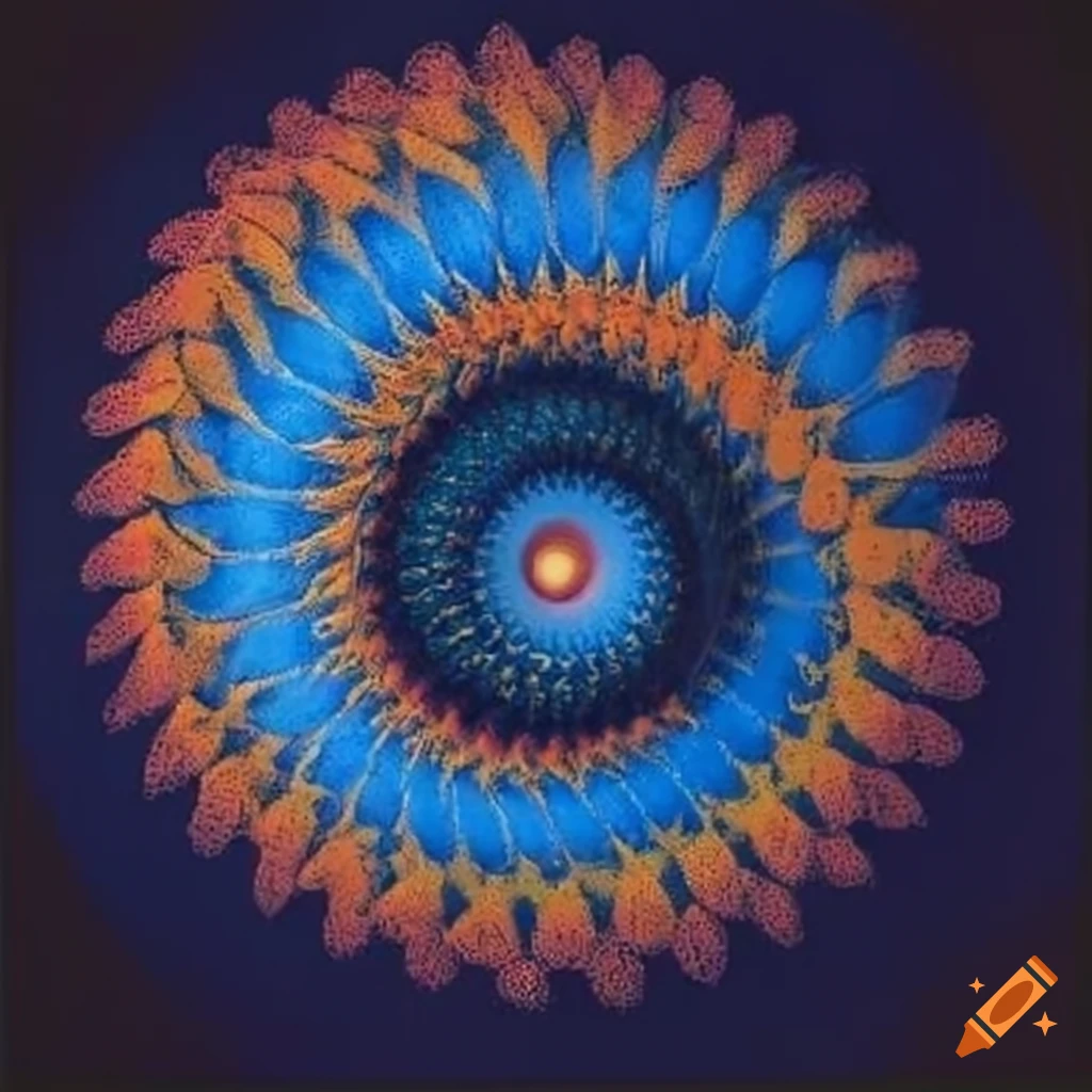 Fibonacci spiral depicting the concept of pi on Craiyon