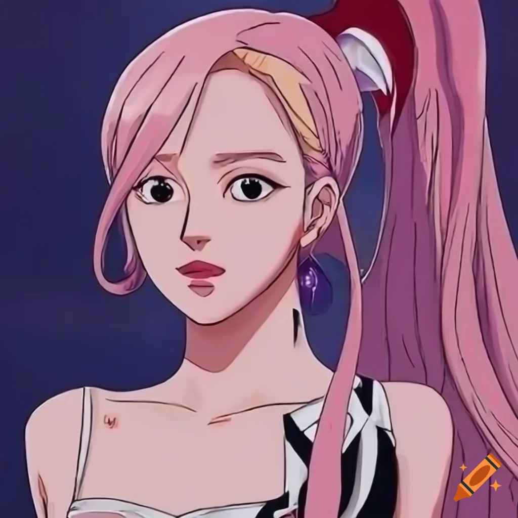 Blackpink rosé portrayed as a one piece character on Craiyon