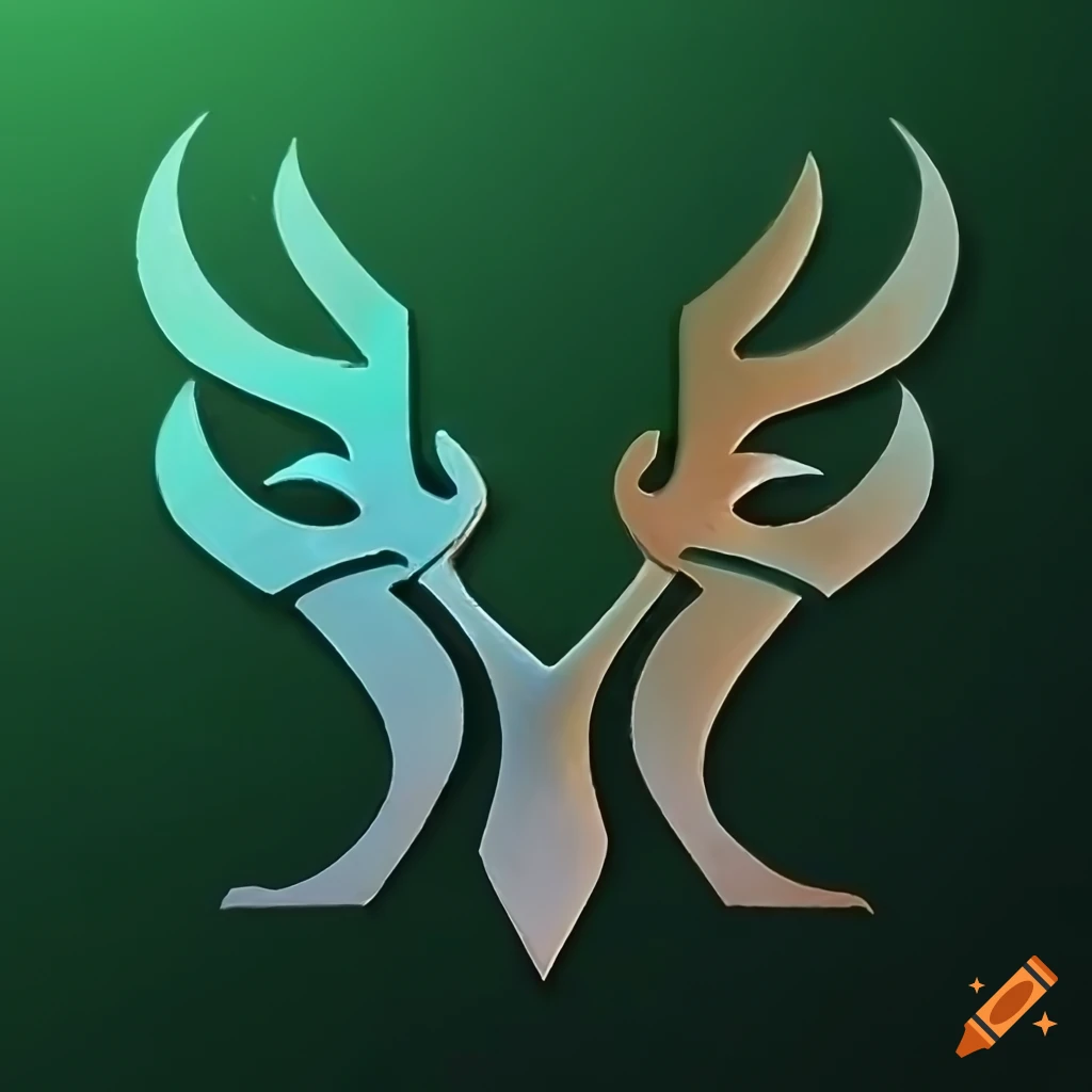 Minimalist chapter symbol for the Verdant Kirin on Craiyon