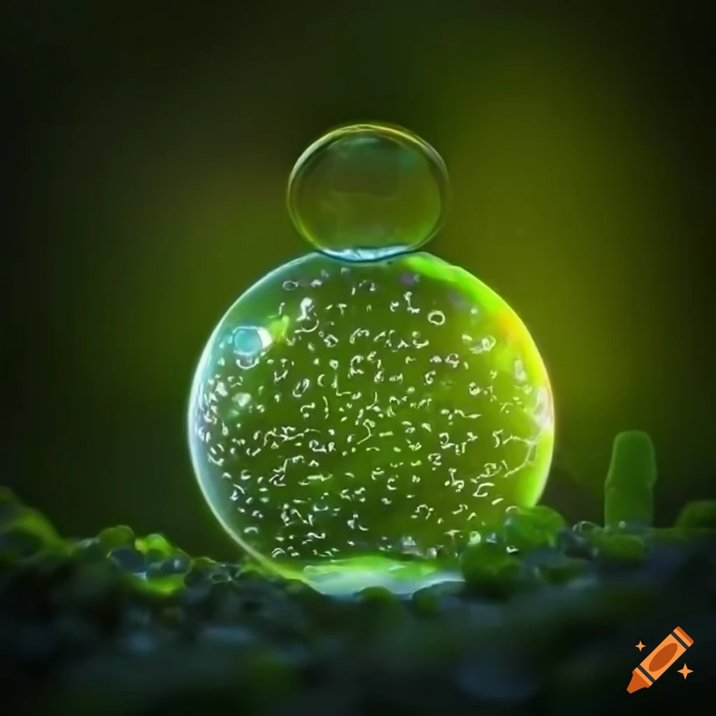 Binary code and plants in a bubble shape on Craiyon