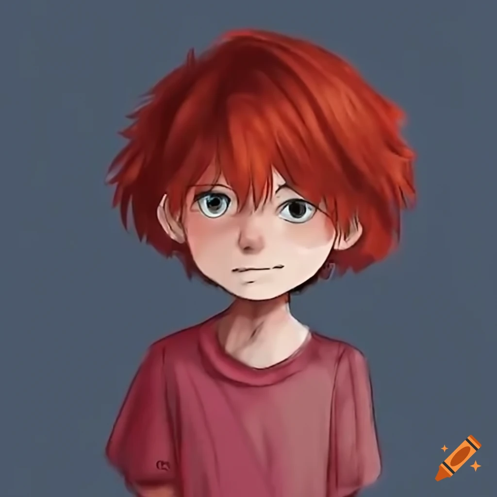 Red haired boy on Craiyon