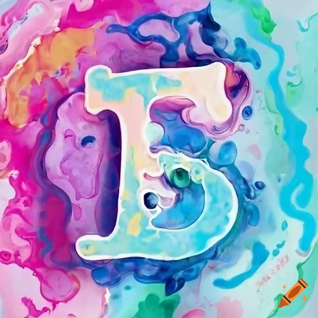 Watercolor alphabet letters on Craiyon