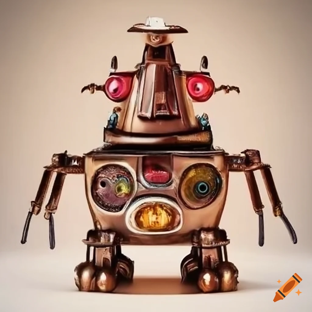 Surreal strange toys like trucks, dolls, copper and glass cars, see ...