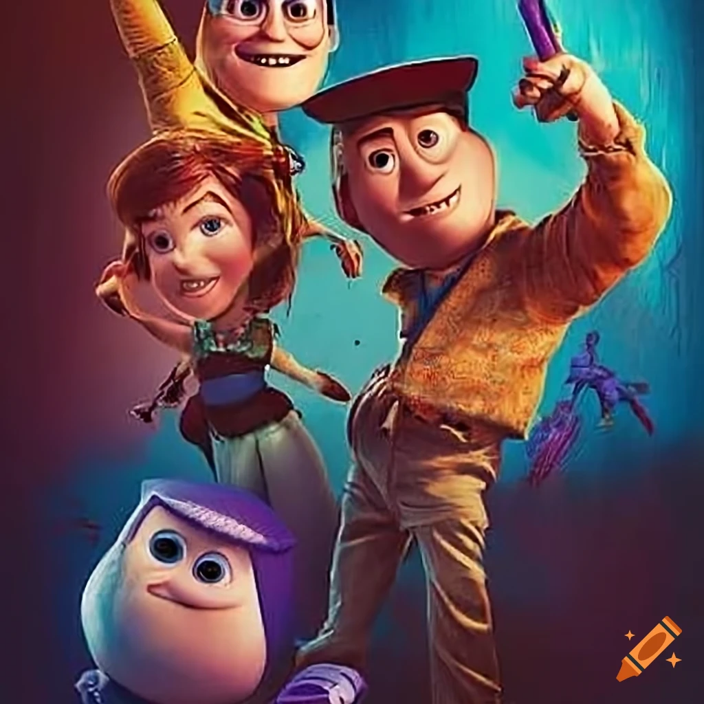 Pixar movie posters on Craiyon