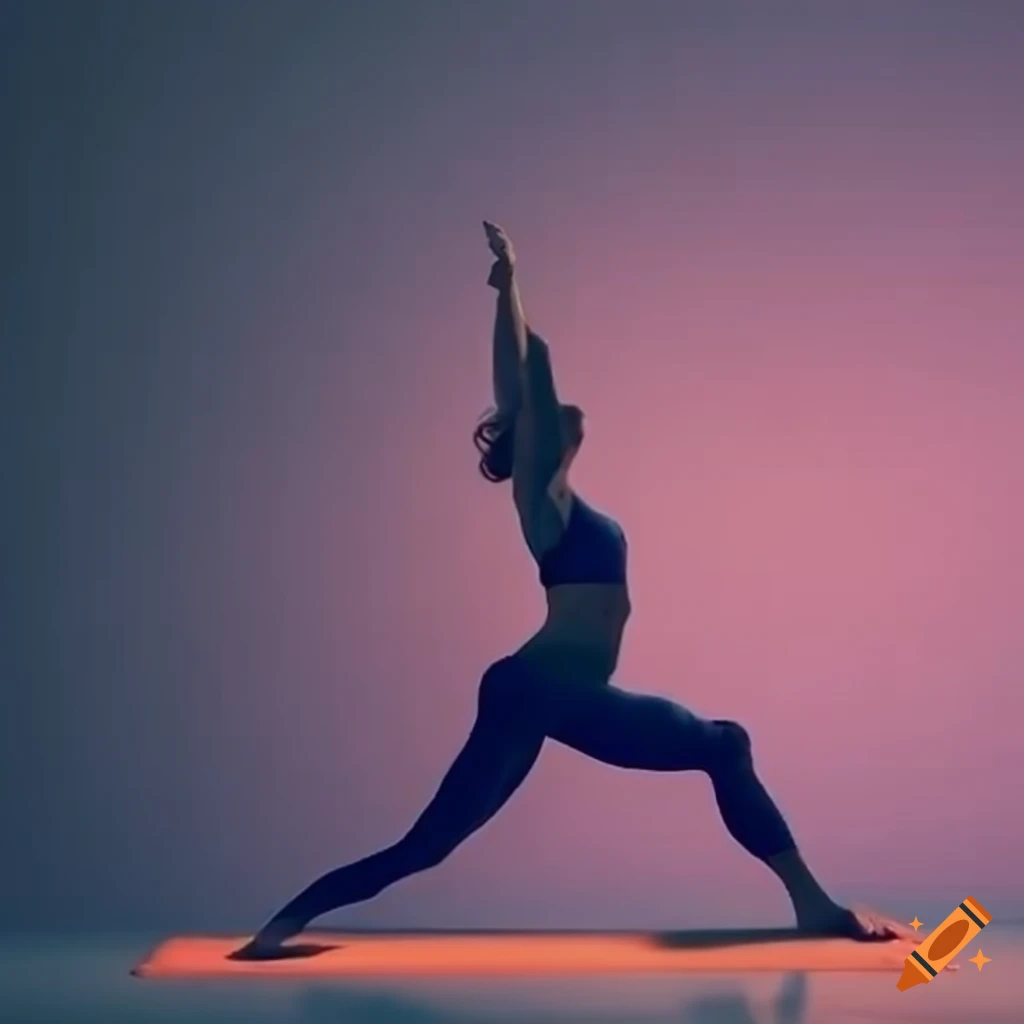 Yoga practice on Craiyon