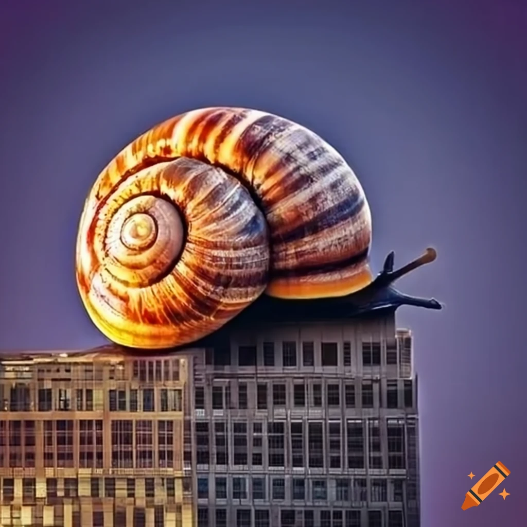 Snail on top of the empire state building on Craiyon