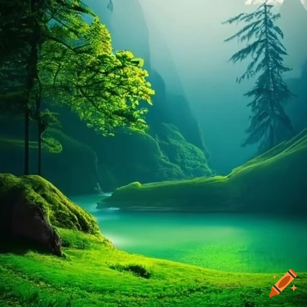 Beautiful natural landscape on Craiyon