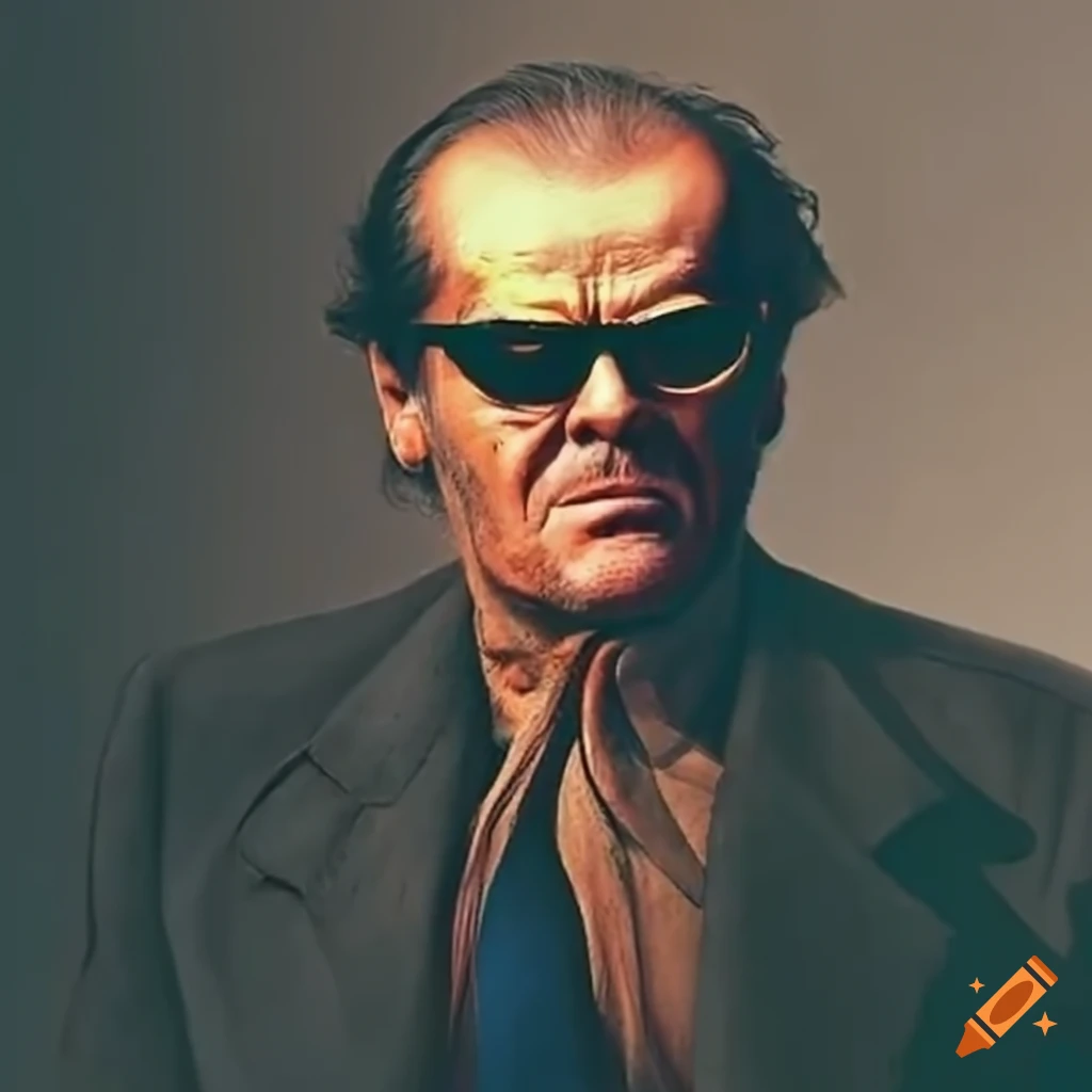 Intense stare of Jack Nicholson as a traumatized detective on a ...