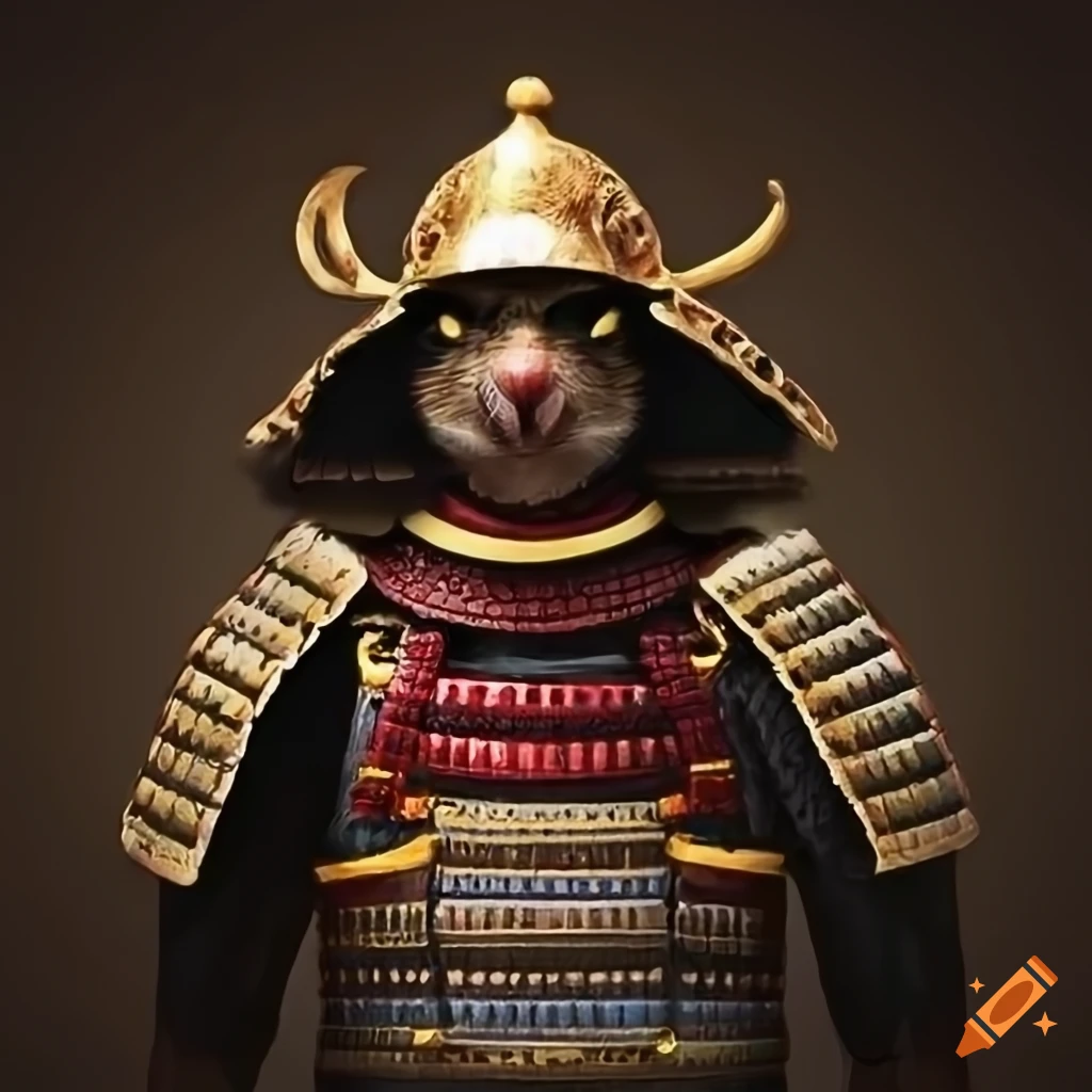 Samurai armored rat on Craiyon