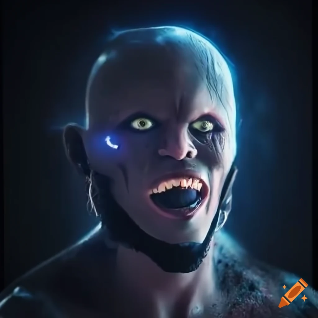 Phantom with cruel eyes and razor-sharp teeth on Craiyon