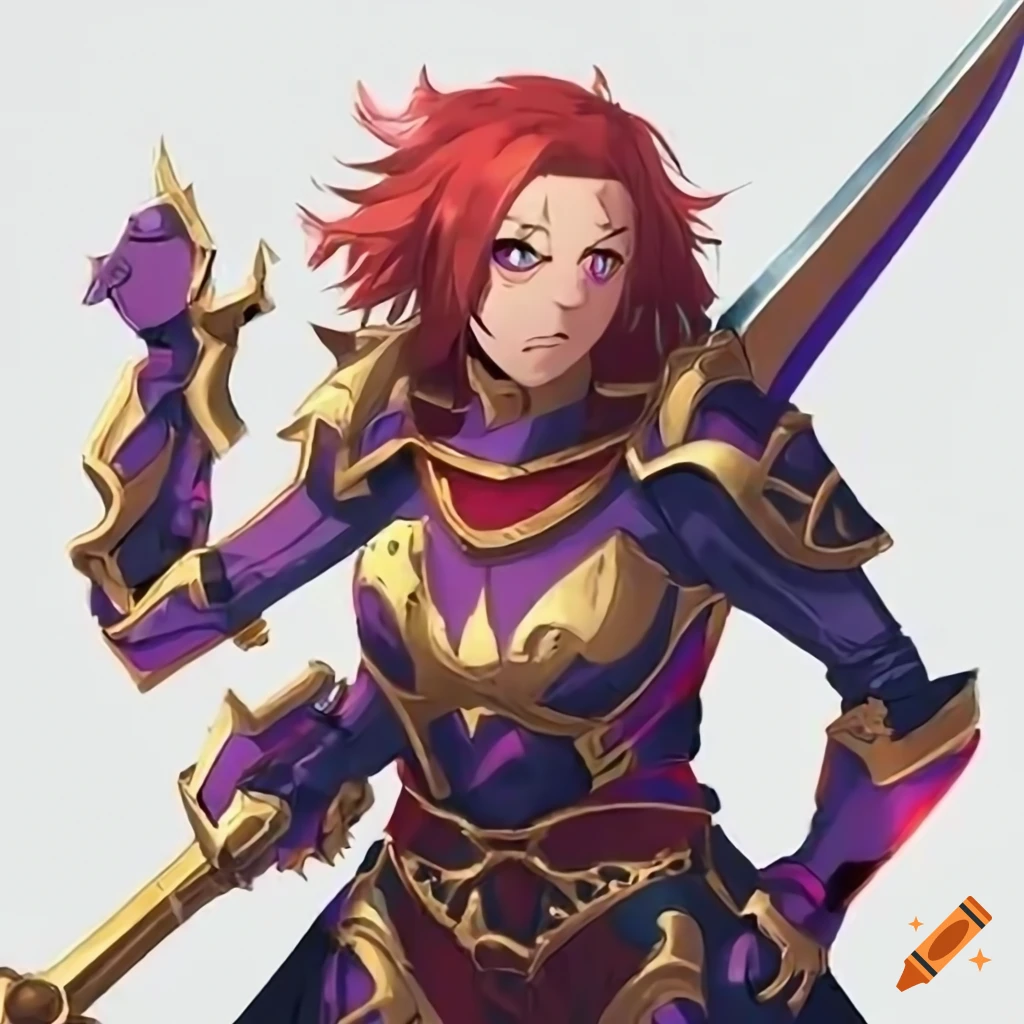 Heroes wielding swords and shields in vibrant anime style on Craiyon