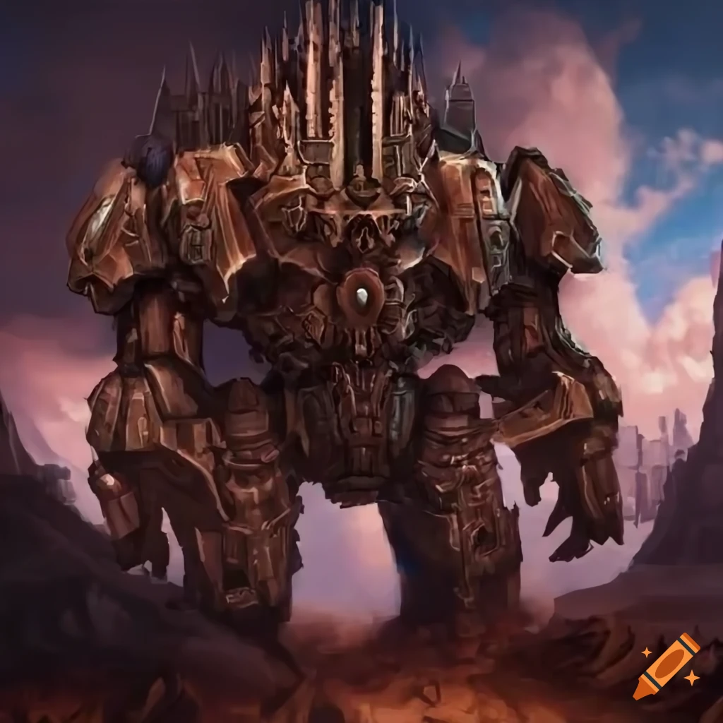 Giant cathedral mech in avernus on Craiyon