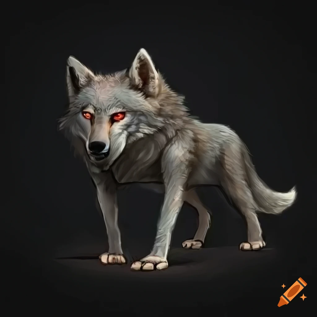 Rpg wolf animal illustration on Craiyon