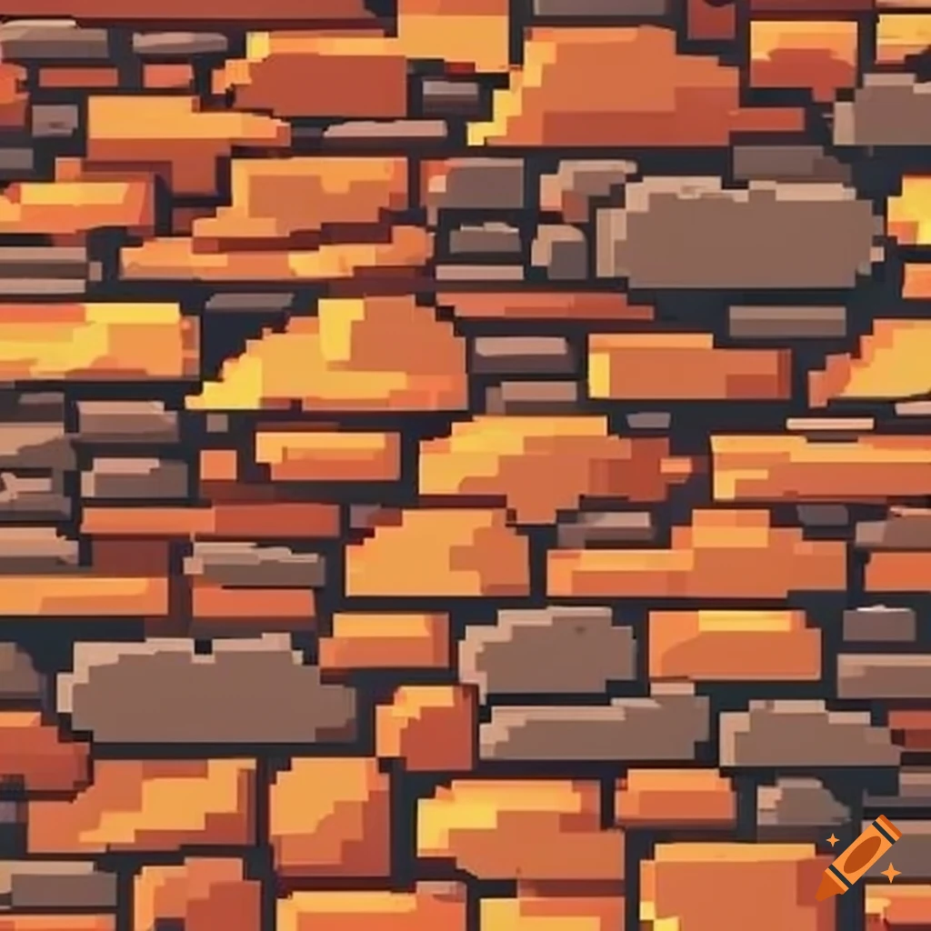 16 bit stone wall on Craiyon