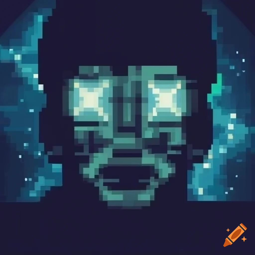 Silhouette of a mysterious man with a shining star in front of his face ...