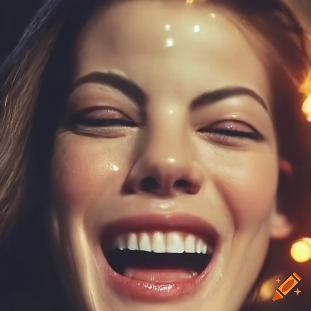 Close-up shot of a stunning young woman with an oblivious happy ...