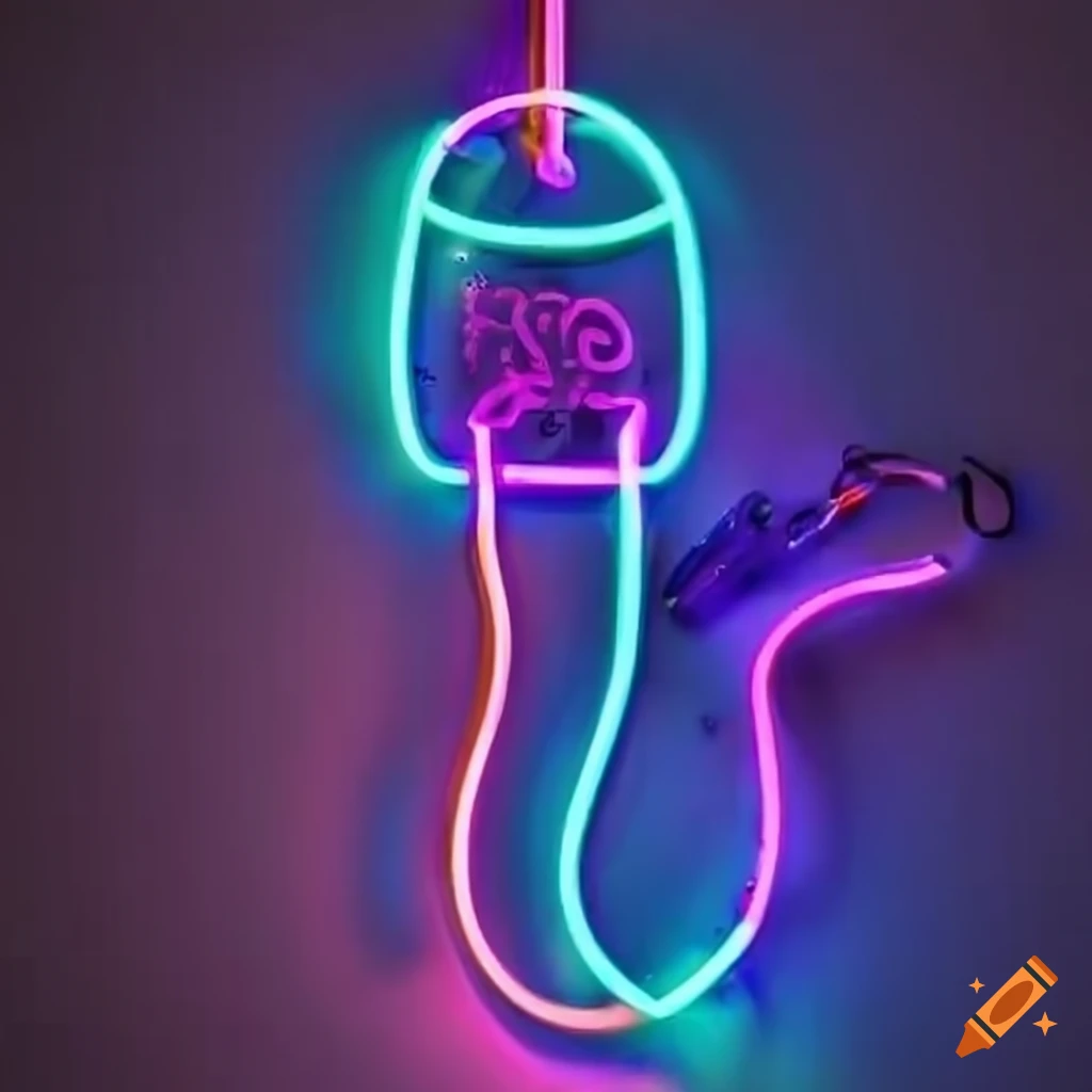 Iv bag neon sign on Craiyon