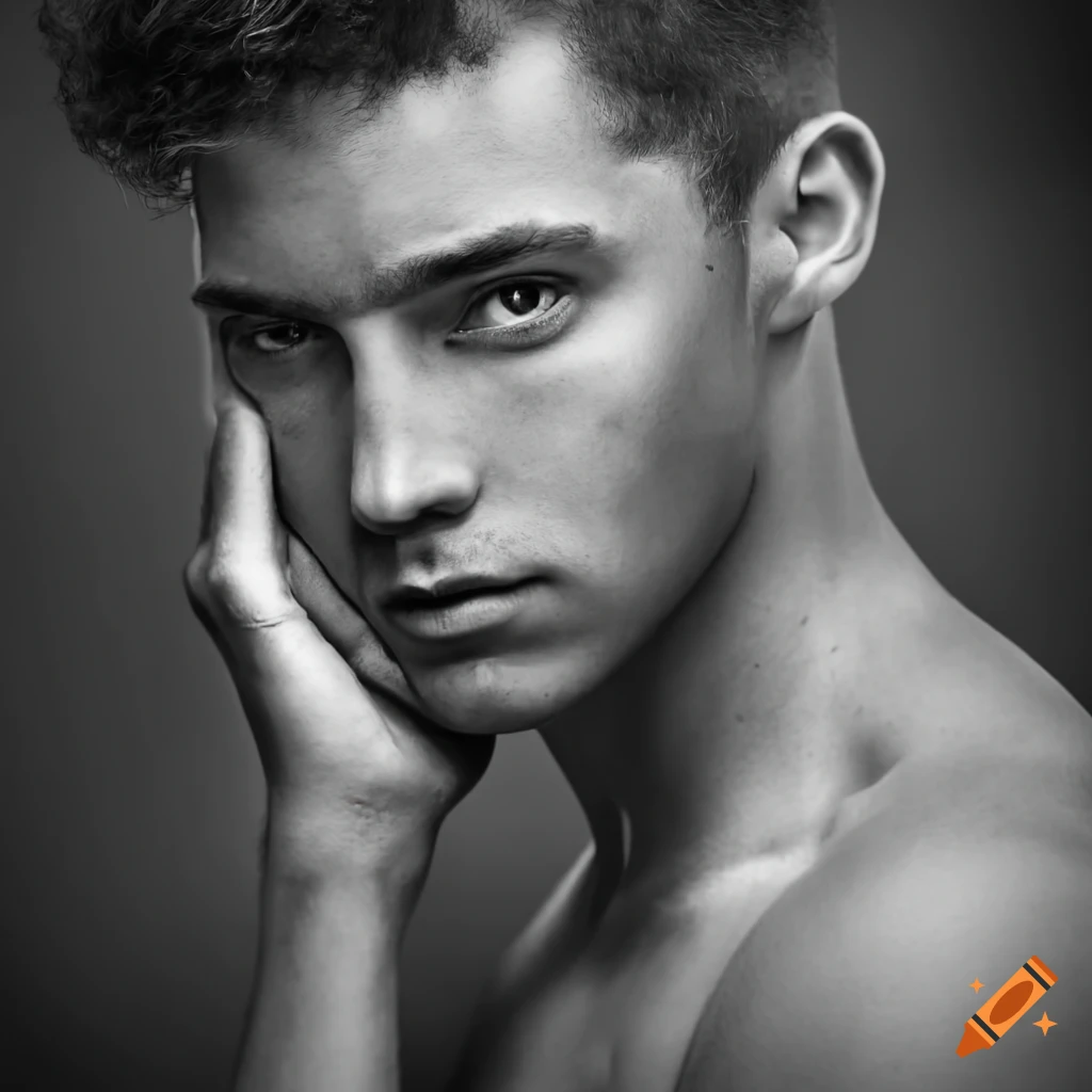 Highly detailed face of a guy on Craiyon