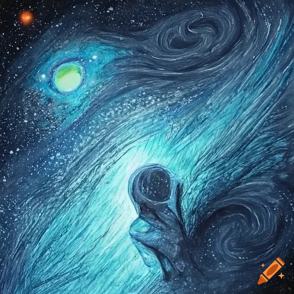 Space drawing on Craiyon