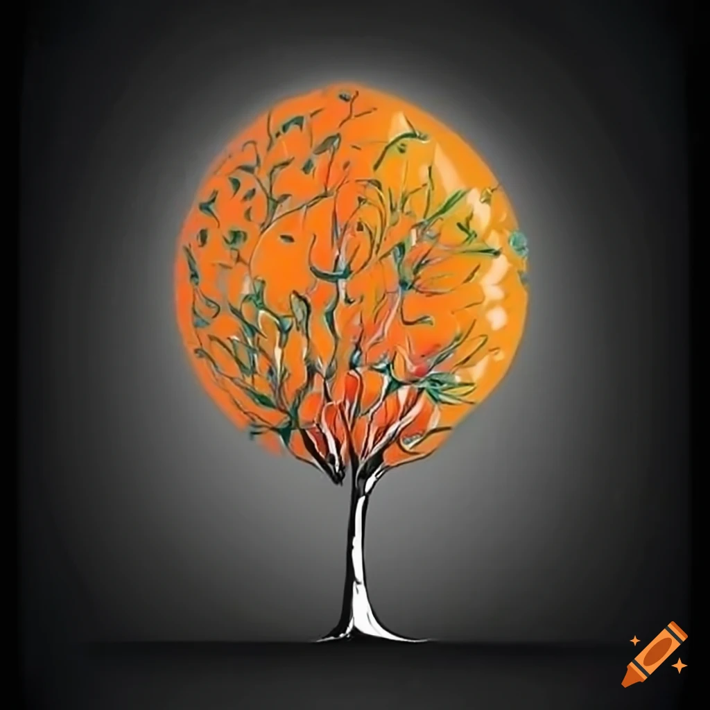 Orange tree on Craiyon