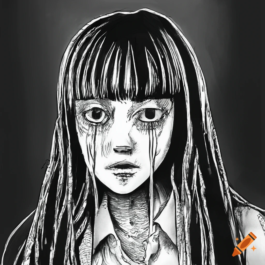 Drawing in the style of junji ito on Craiyon