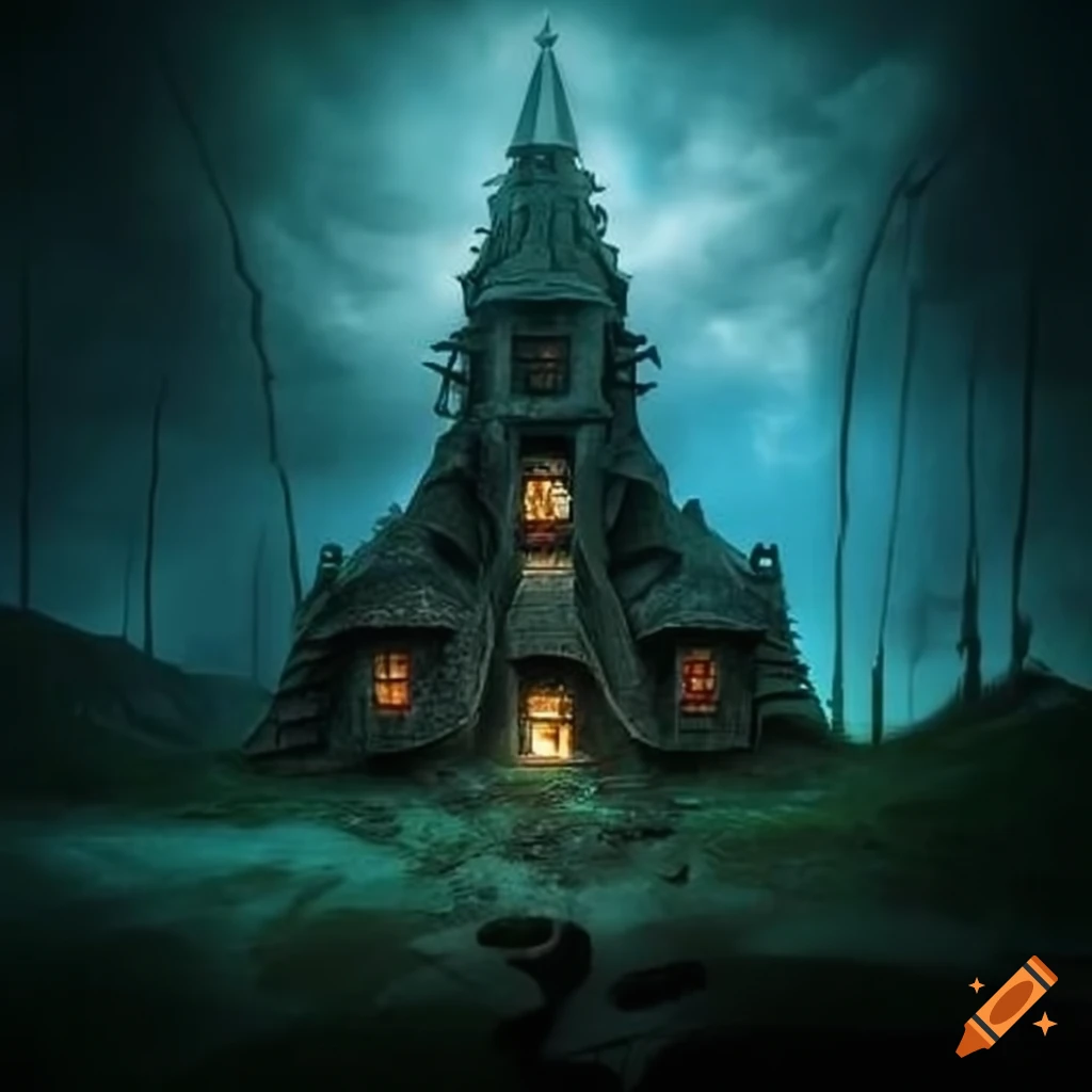 Mystical house in a remote location on Craiyon