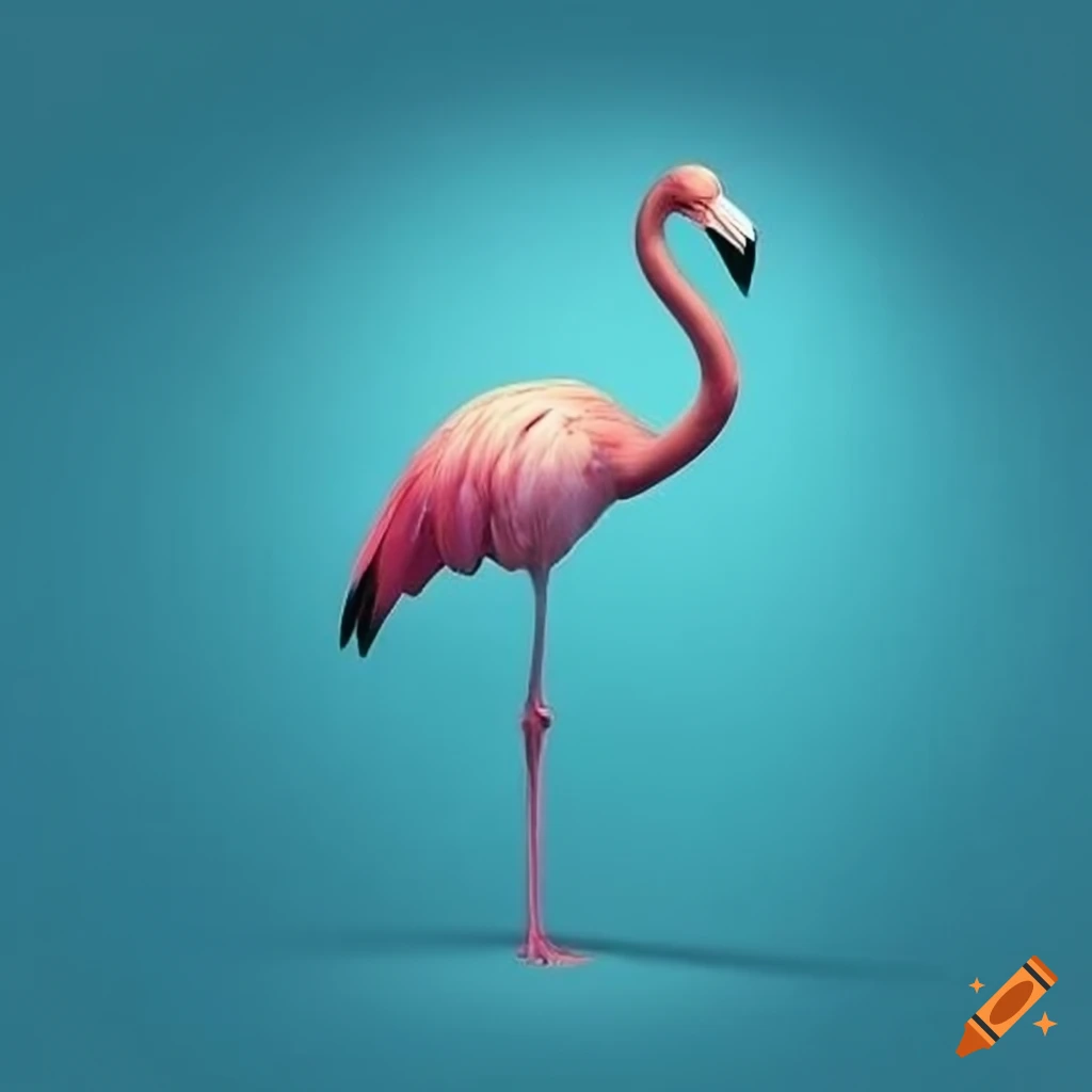 Illustration of a light blue flamingo courtroom on Craiyon