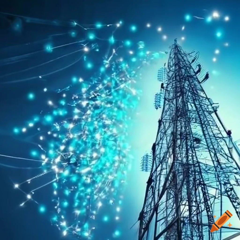 Telecom data pipeline illustration on Craiyon