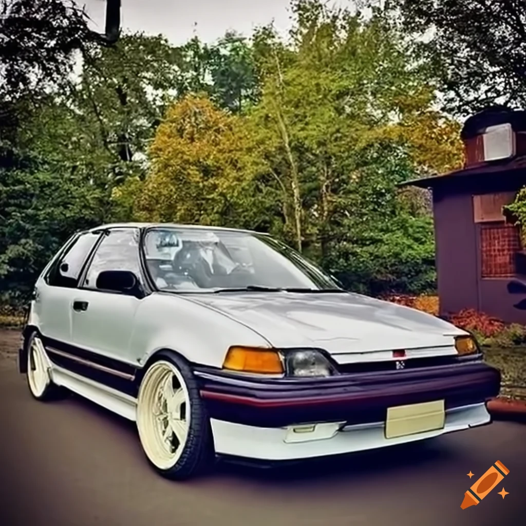 Honda civic hatchback mixed with toyota tercel hatchback on Craiyon