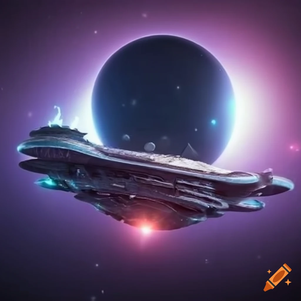 Alien superstructure powered by their star on Craiyon