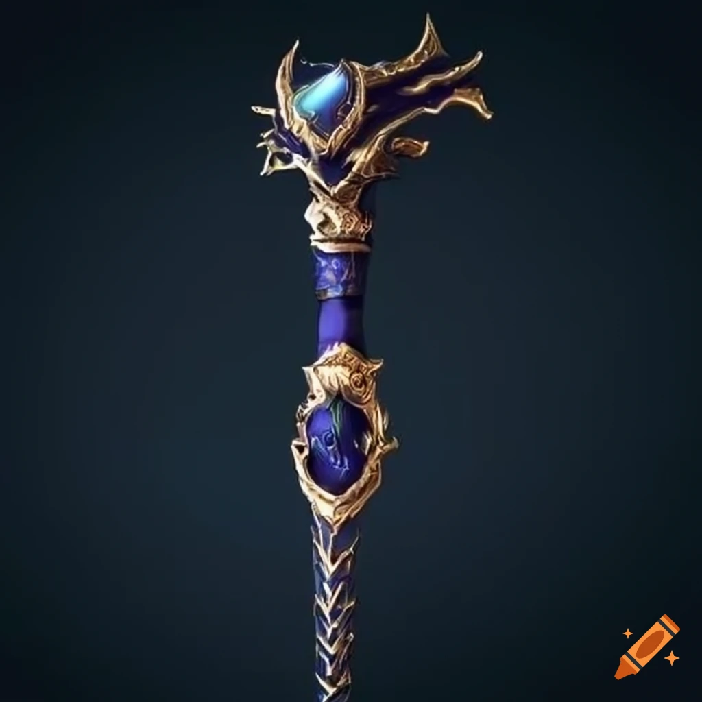 Stormcaller Scepter crafted from silver and stormglass with a ...
