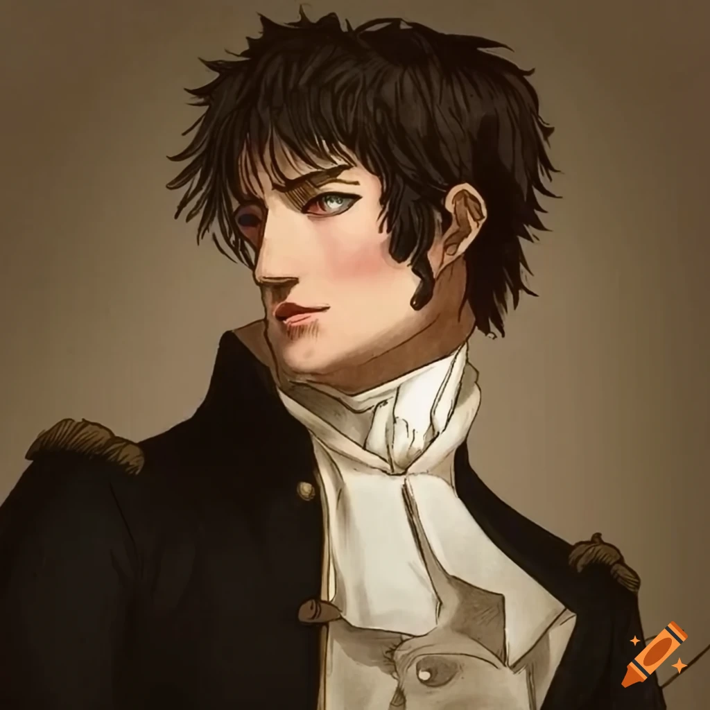 Regency-era man holding a fan in front of his face on Craiyon