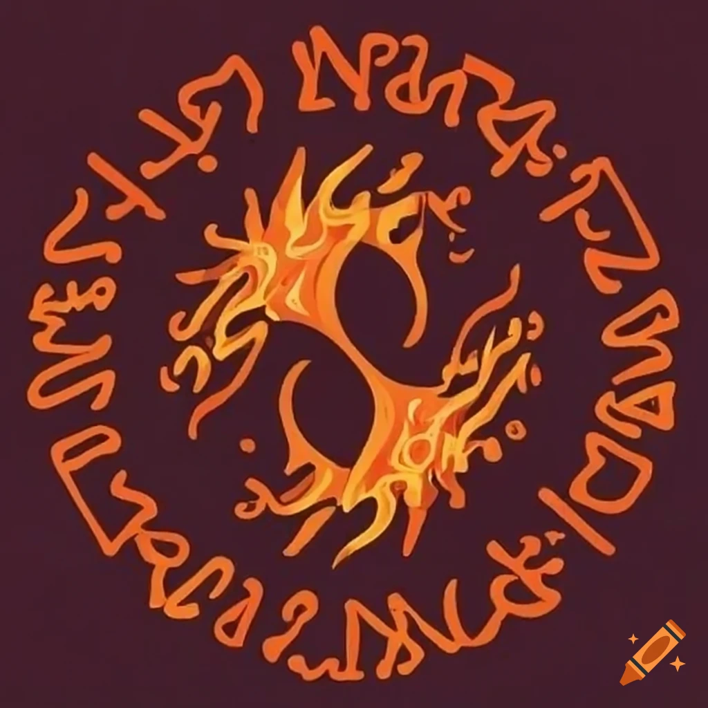 Fire rune design for drawing on Craiyon