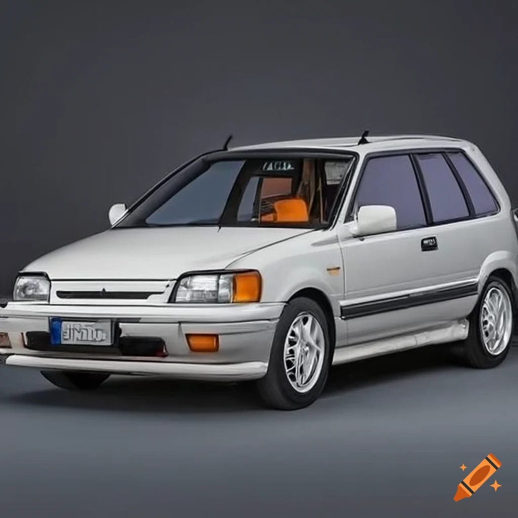 Honda civic hatchback mixed with toyota tercel hatchback on Craiyon