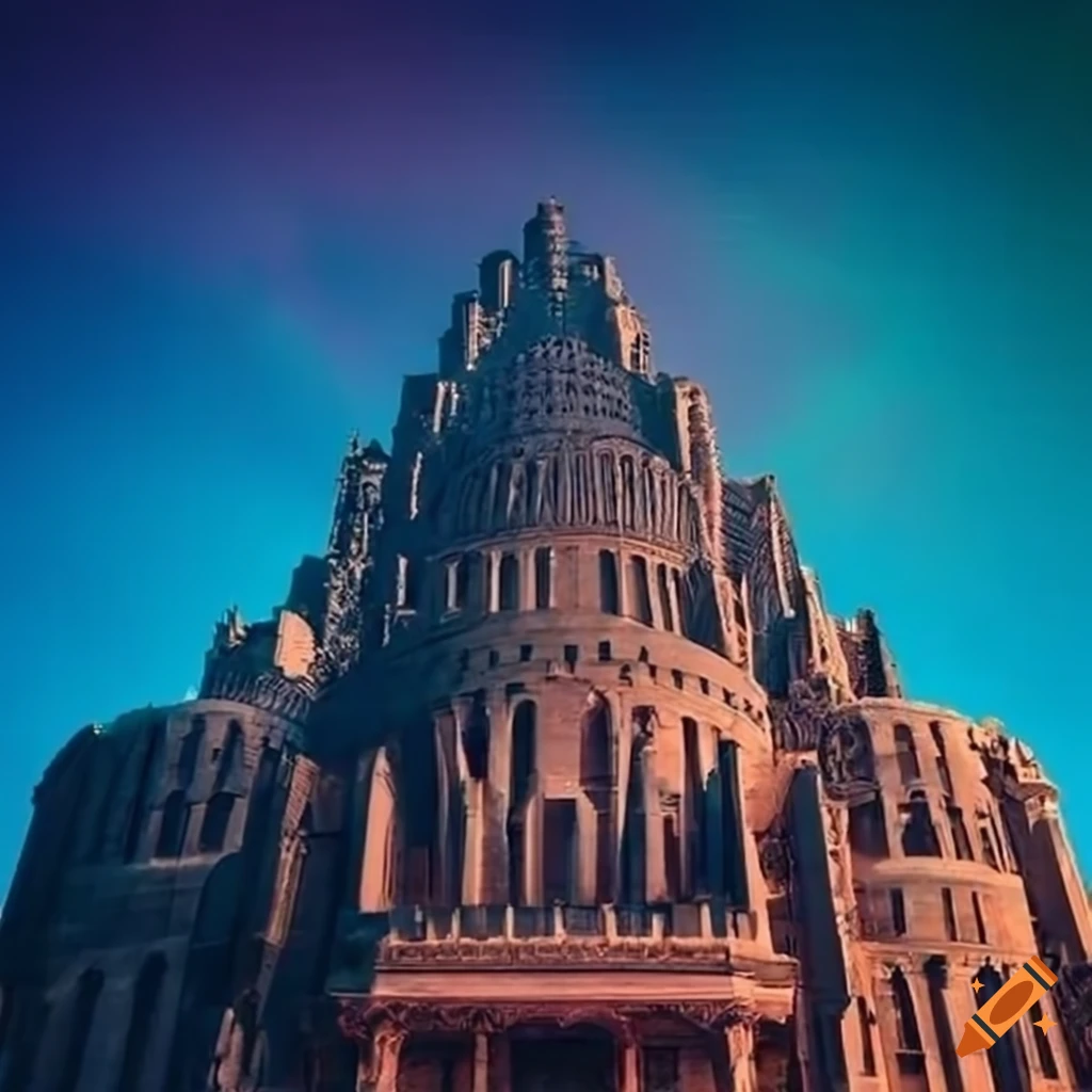 Ancient yet technologically advanced alien building with stunning ...